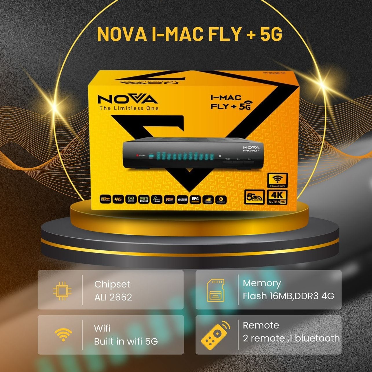 NOVA I-MAC FLY + 5G | متجر كينج سات أكبر متجر للسات فى الوطن العربي